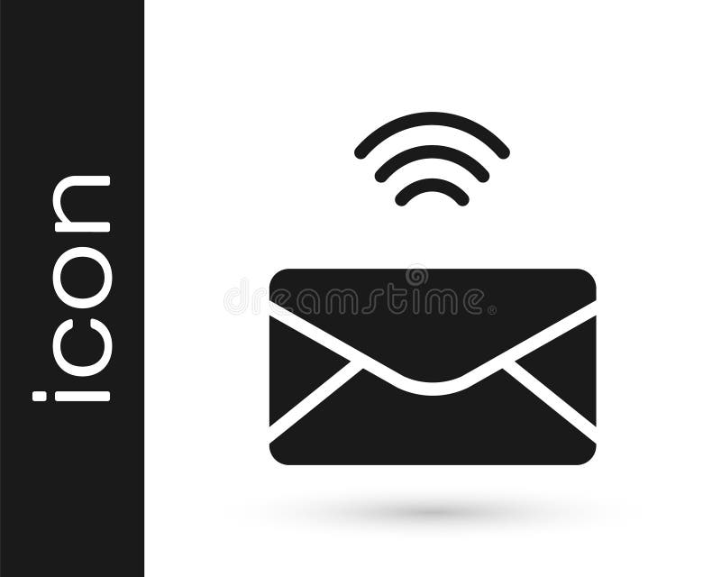 Black e-mail icons stock vector. Illustration of button - 2764829