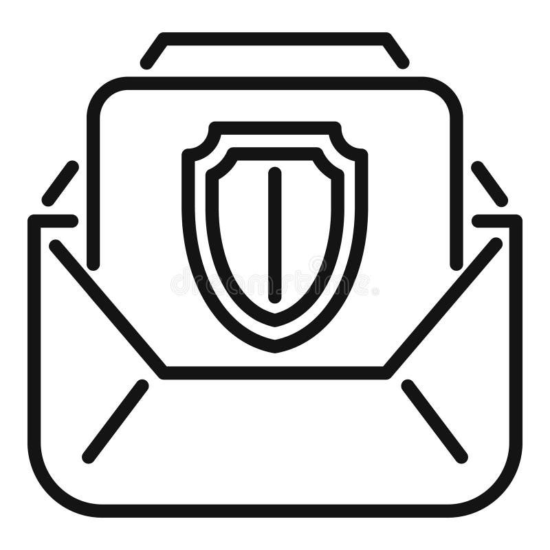 Black Mail Info Icon Outline Vector. Data Privacy Stock Vector ...