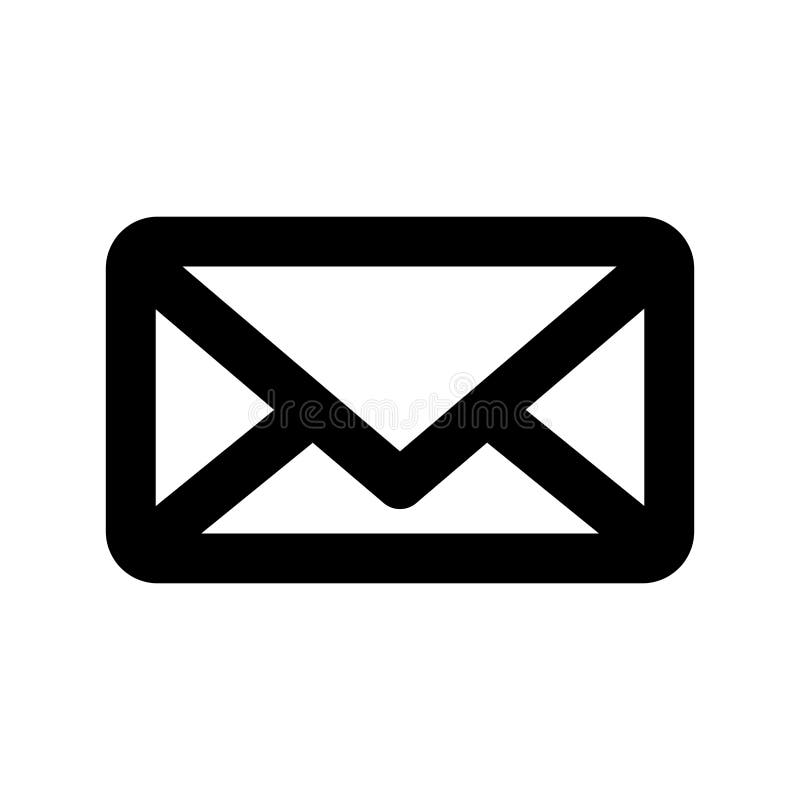 Black Mail Symbol Icon Design Stock Illustration - Illustration of ...