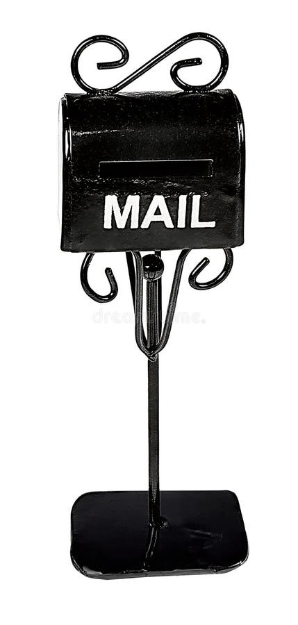 Black Mailbox on a stand stock photo. Image of home - 343531916