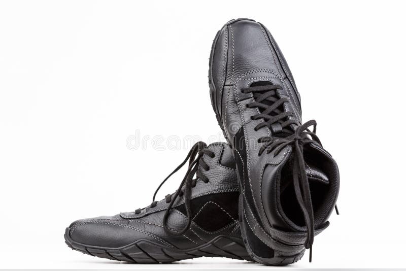 Black male shoes stock image. Image of glossy, leather - 59580927