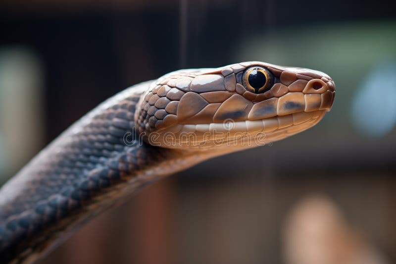 Black Mamba Head Profile in Defense Stock Photo - Image of profile ...