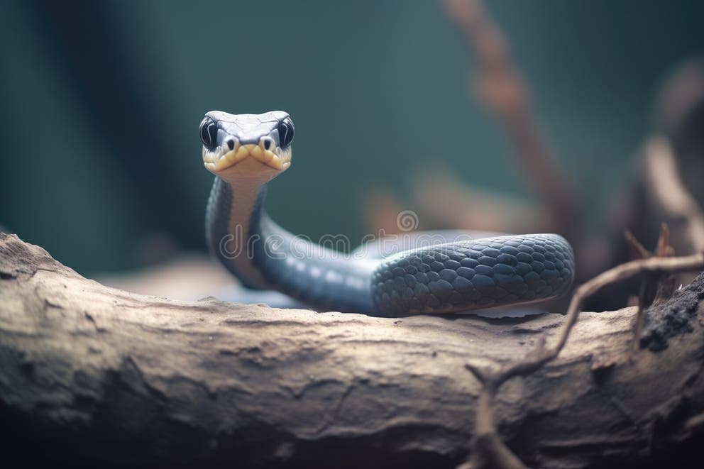 Black Mamba in a High Alert Pose Stock Photo - Image of survival, alert ...