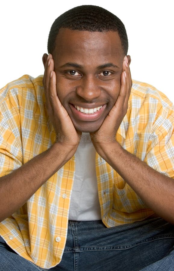 Handsome young black man stock image. Image of grinning - 10519361