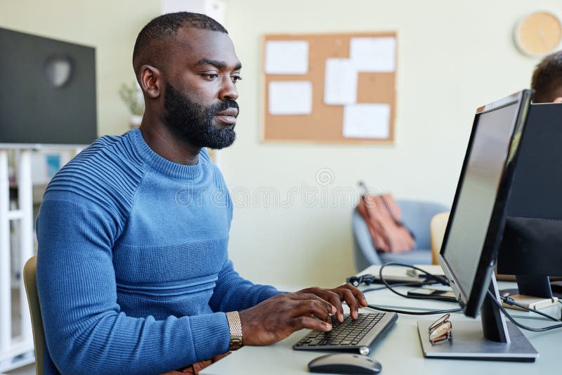 Black Man As Software Developer Stock Photo - Image of software ...