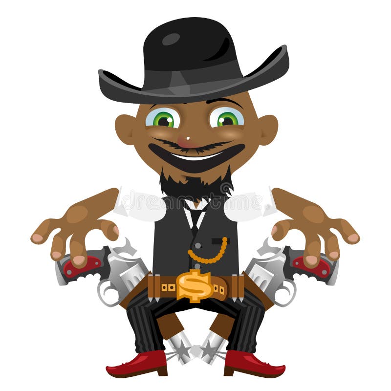 Black Man, Cartoon Fictional Character Stock Vector - Illustration of ...