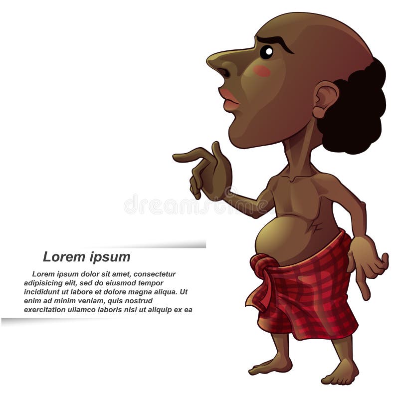 Black man character. stock vector. Illustration of attractive - 142300793