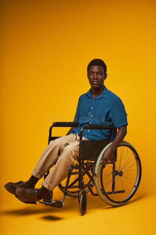 Black Man with Disability Portrait Stock Image - Image of mobility ...