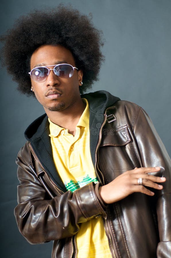 Black Man with glasses stock image. Image of dark, american - 13110253