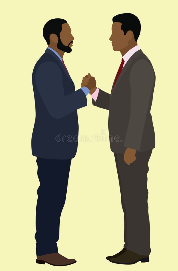 Black man Handshake stock vector. Illustration of black - 35238009