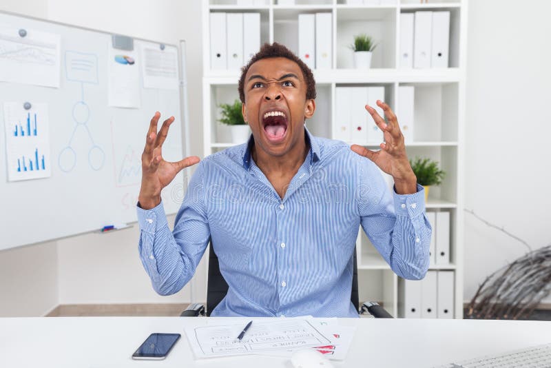 Black man shouting stock photo. Image of model, built - 75064828