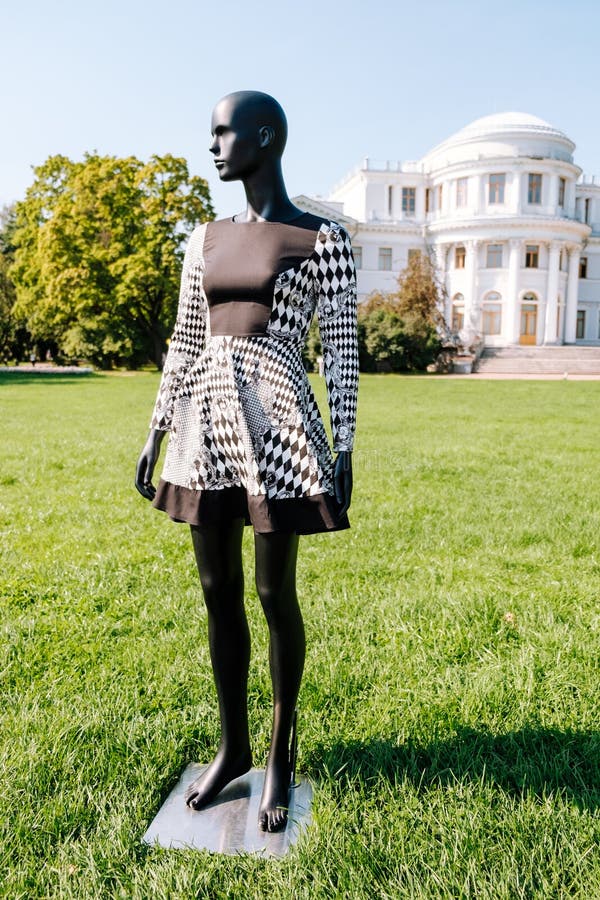 Black Mannequin Dressed in a Dress Stock Photo - Image of light, dress ...