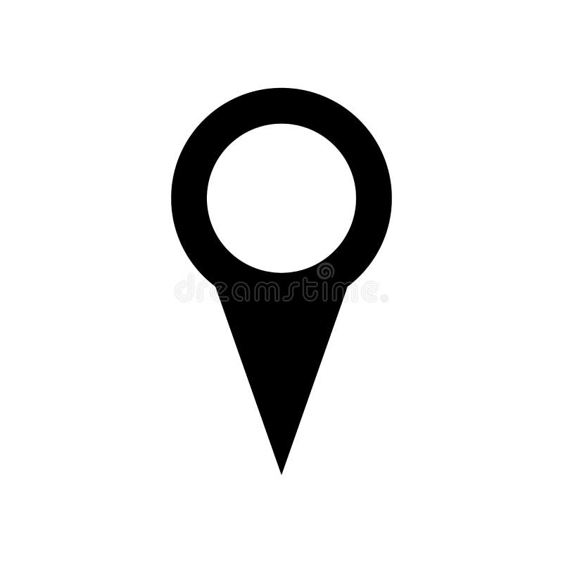 Black Map Pin Icon. Vector. Stock Vector - Illustration of locate ...
