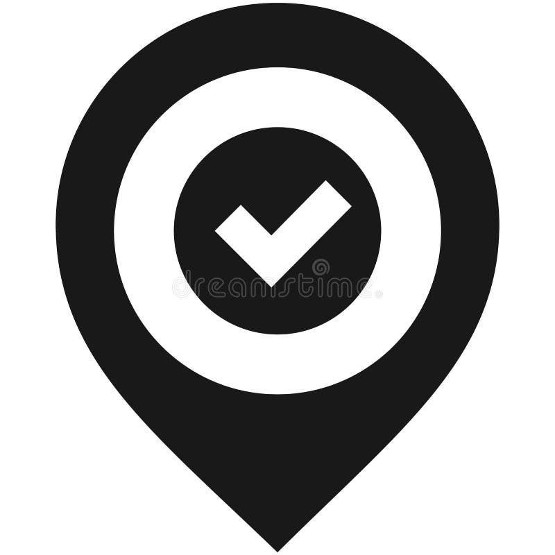 Black map pin, stock vector. Illustration of local, cartography - 102145514