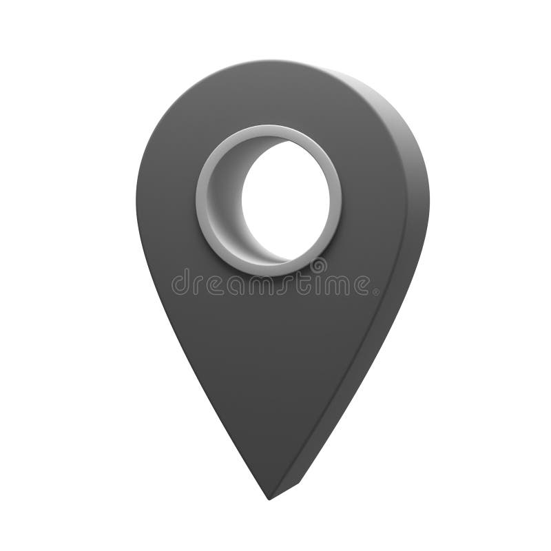 Black Map Pin and Signal Symbol Isolated on White Background Stock ...