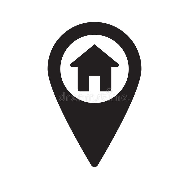 Black GPS Point, Map Pin Icon Stock Vector - Illustration of marker ...
