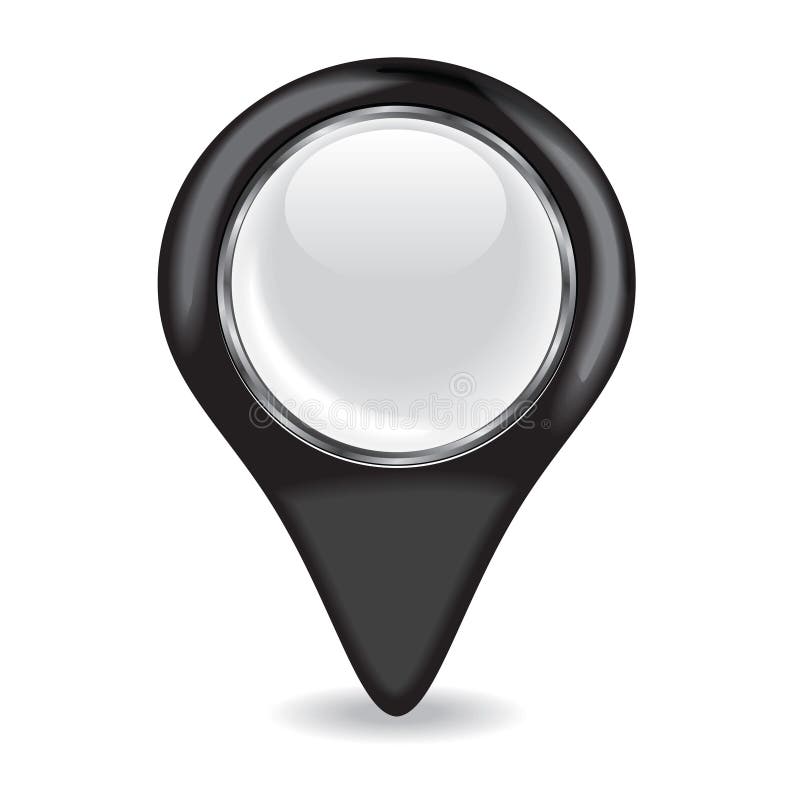 Black Map pointer symbol stock vector. Illustration of travel - 135000775