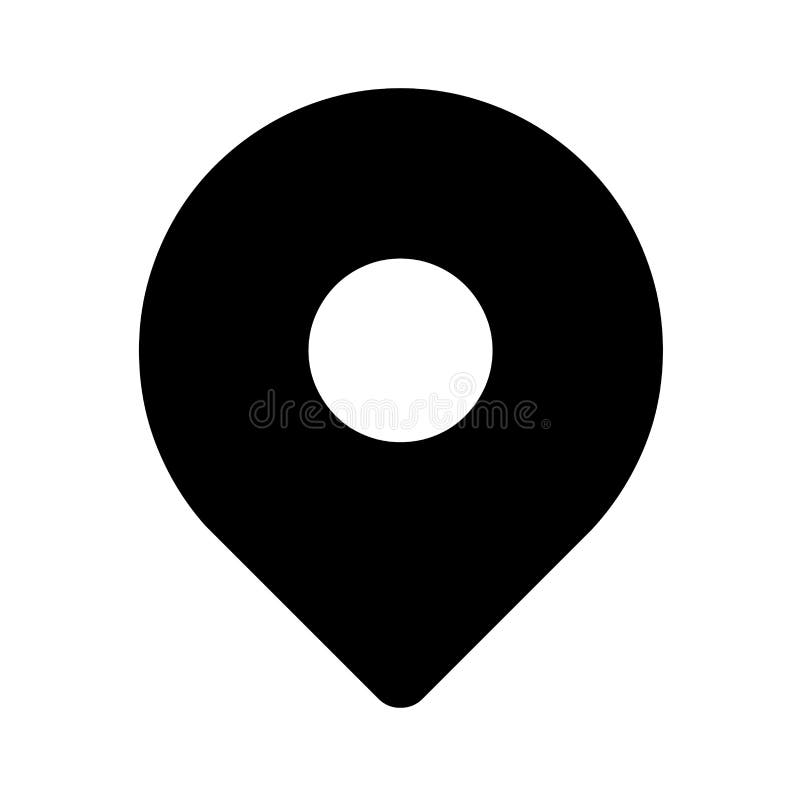 Black Map Pointer Illustration Stock Illustration - Illustration of ...