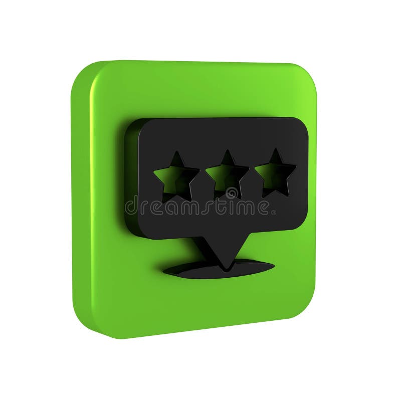 Black Map Pointer with Star Icon Isolated on Transparent Background ...