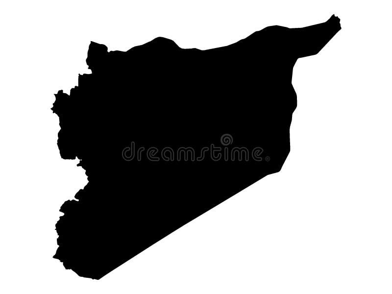 Black map of Syria stock vector. Illustration of australia - 131007197