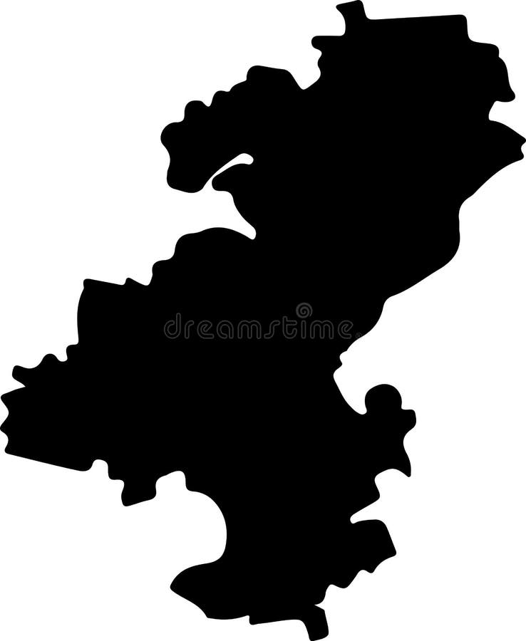 Black map of ULM, GERMANY stock vector. Illustration of german - 255310327