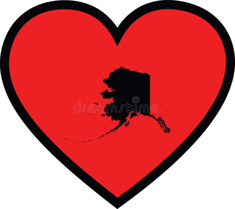 Black Map of US Federal State of Alaska Stock Vector - Illustration of ...