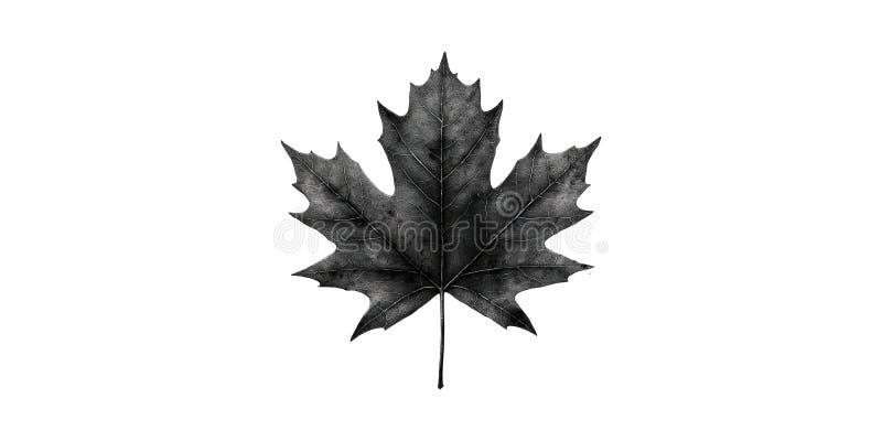 Black Maple Leaf Illustration. Symbol of Nature, Simplicity, and ...