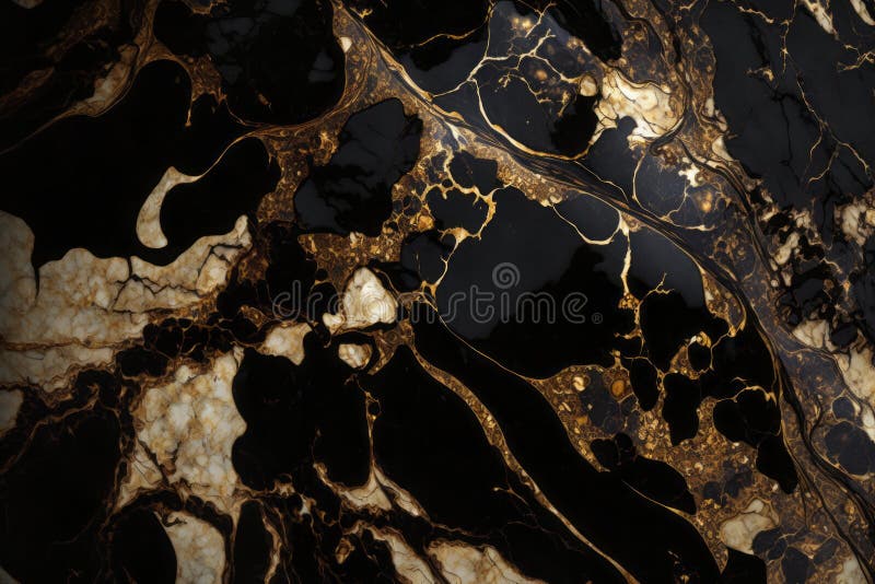 Golden Portoro Marble Texture, Background in Dark Tone for Office ...