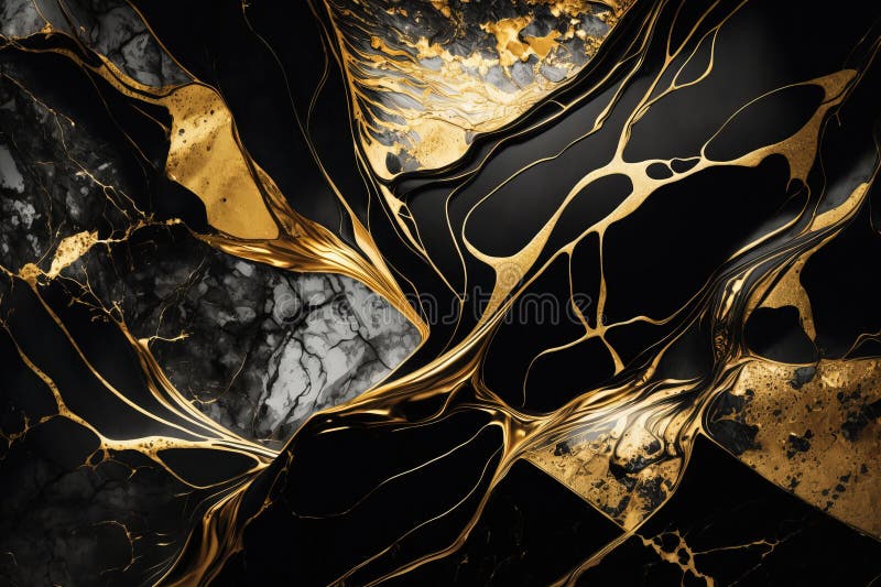Black Marble Background Wall Surface. Abstract Dark Elegant Generative ...