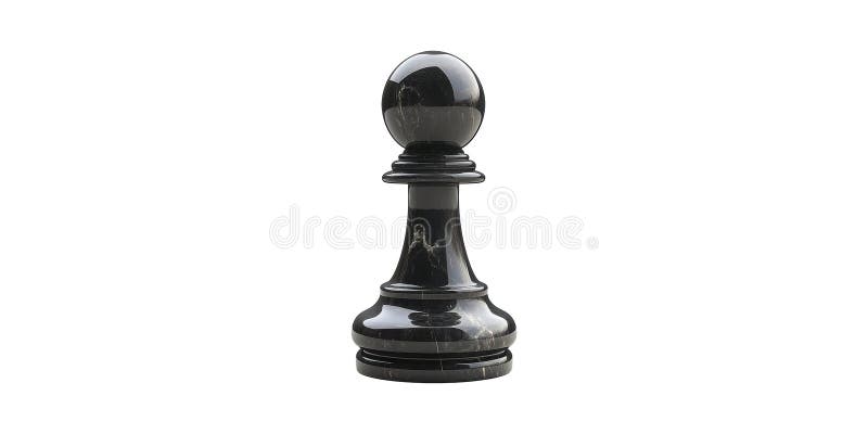 Black Marble Chess Pawn Piece. Symbol of Strategy and Intelligence ...