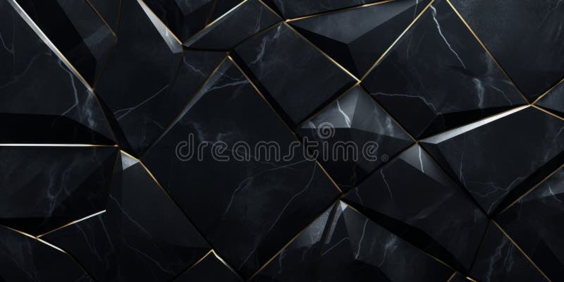 Black Marble Creative Abstract Geometric Wallpaper. Stock Illustration ...