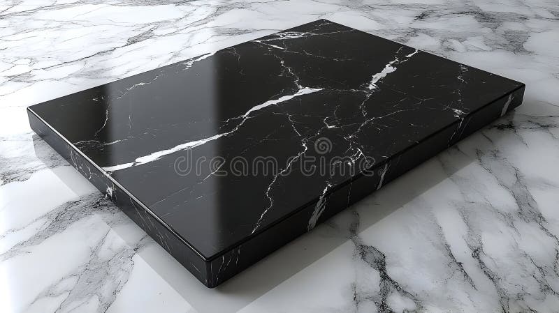 Black Marble Platform 3D Render Stock Illustration - Illustration of ...