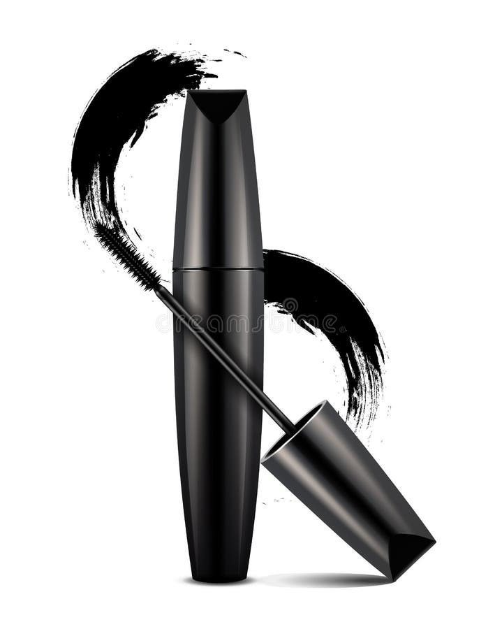 Black mascara mockup stock vector. Illustration of expressive - 108044018