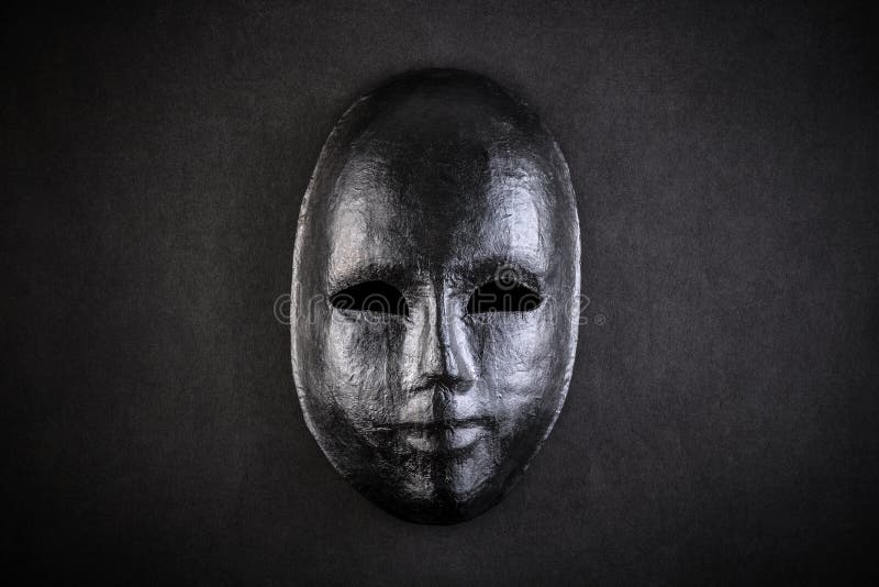 Black Mask on Dark Background Stock Photo - Image of mask, head: 135464398