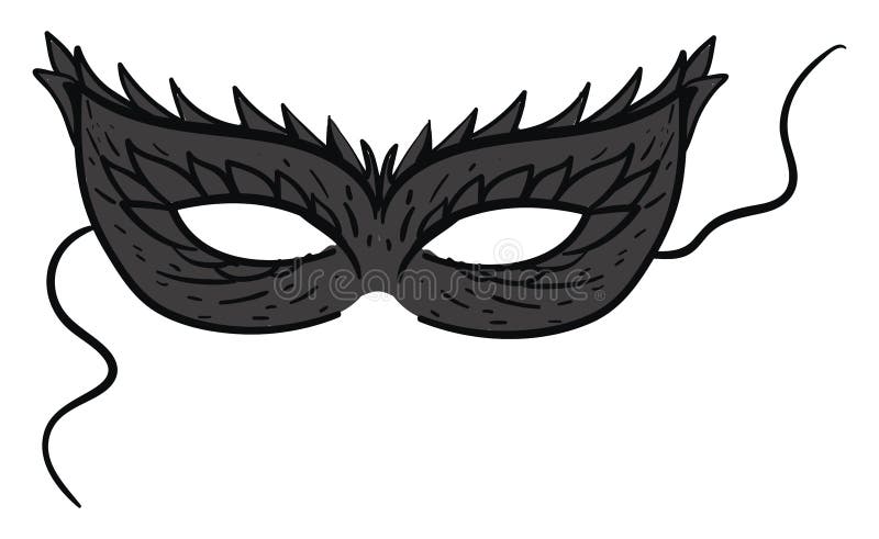 Black Mask, Illustration, Vector Stock Vector - Illustration of head ...