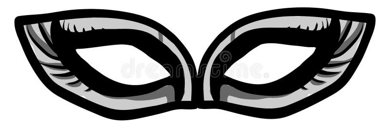 Black Mask, Illustration, Vector Stock Illustration - Illustration of ...
