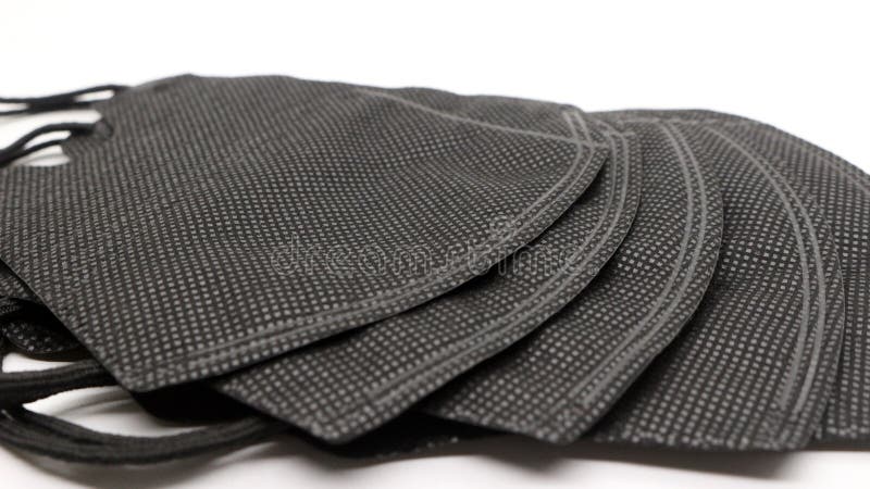 Black Mask Used To Protect from Viruses Stock Image - Image of front ...