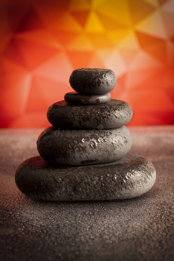 Black Massage Stones on Abstract Background Stock Image - Image of ...