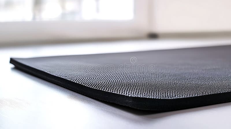 A Black Mat with a White Border Stock Image - Image of black, textured ...