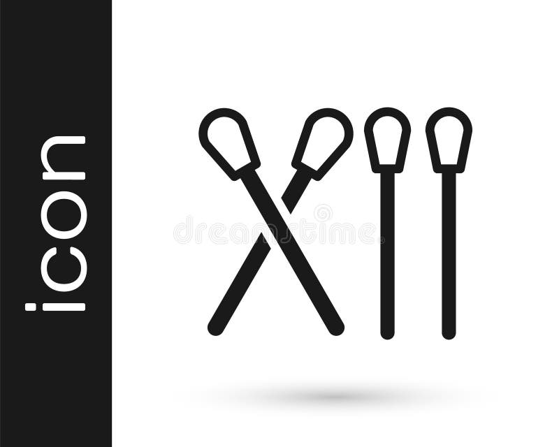 Black Match Stick Icon Isolated on White Background. Match with Fire ...