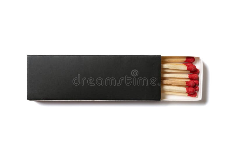 Black Matchbox on White Background Stock Photo - Image of unlit ...