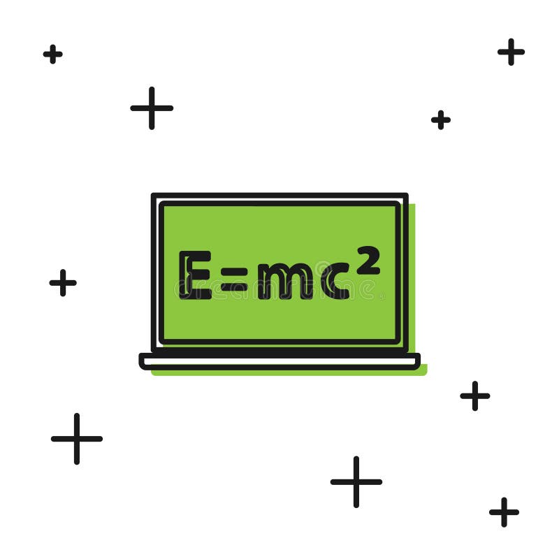 Black Math System of Equation Solution on Chalkboard Icon Isolated on ...