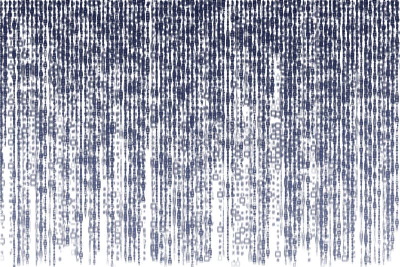 Black Matrix of Binary Figures on White Background Stock Illustration ...