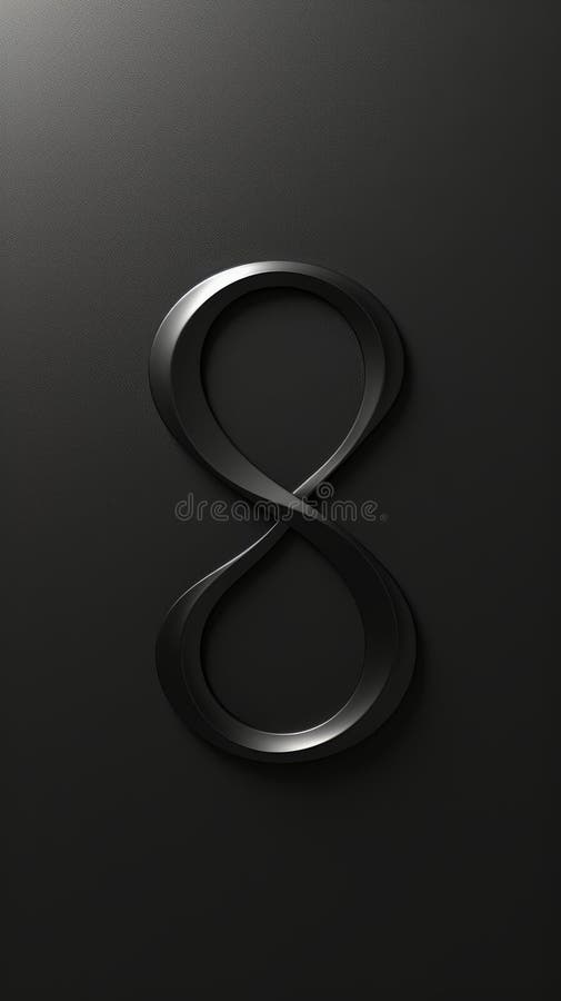 Black Matte Infinity Sculpture on Dark Background Stock Photo - Image ...