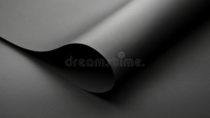 Black Matte Paper Sheet with Smooth Surface for Creative Projects Stock ...