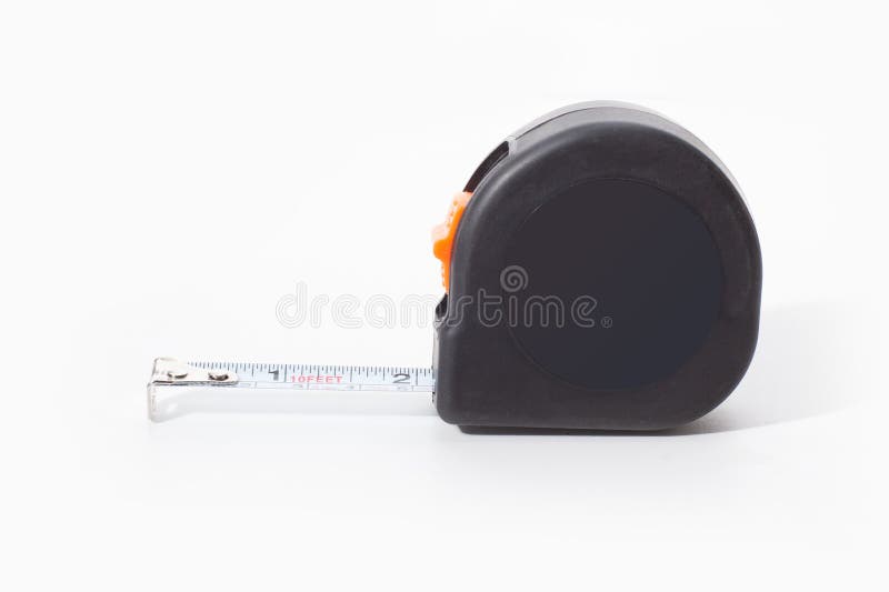 Black Measuring Tape Side View Stock Photo - Image of side, width ...
