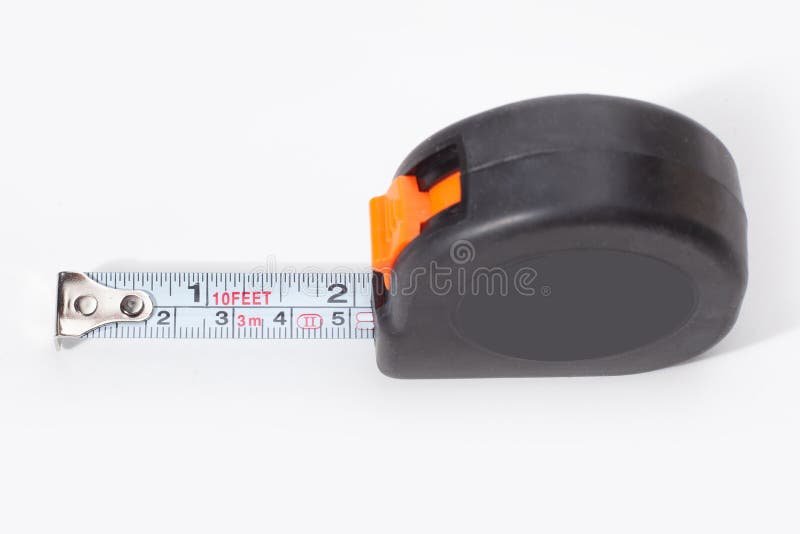 Black Measuring Tape Top View Stock Image - Image of measuring ...