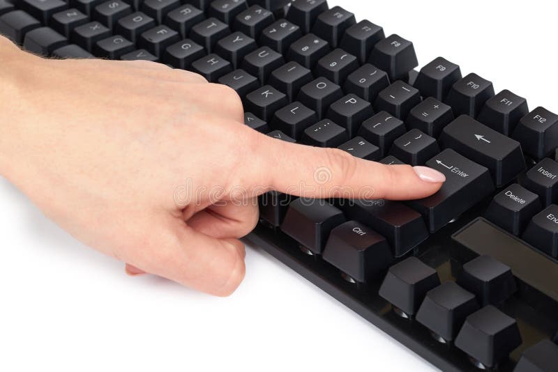 Keyboard and hand stock image. Image of communication, internet - 185465