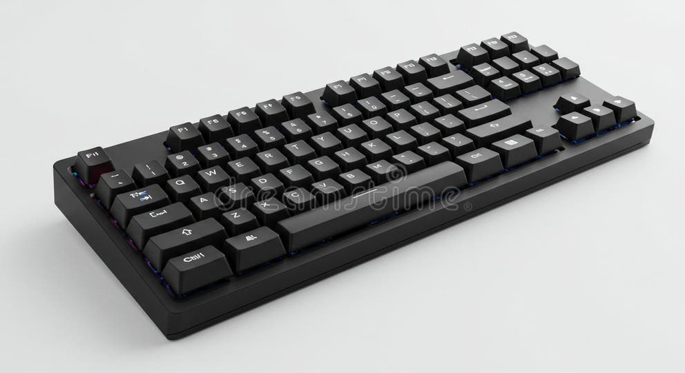 Black Mechanical Keyboard with a Sleek, Compact Design, Featuring a ...