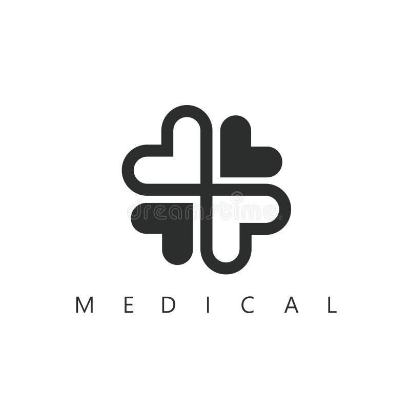 Medical Cross Leaf Logo Icon Vector Concept Design Template Stock ...